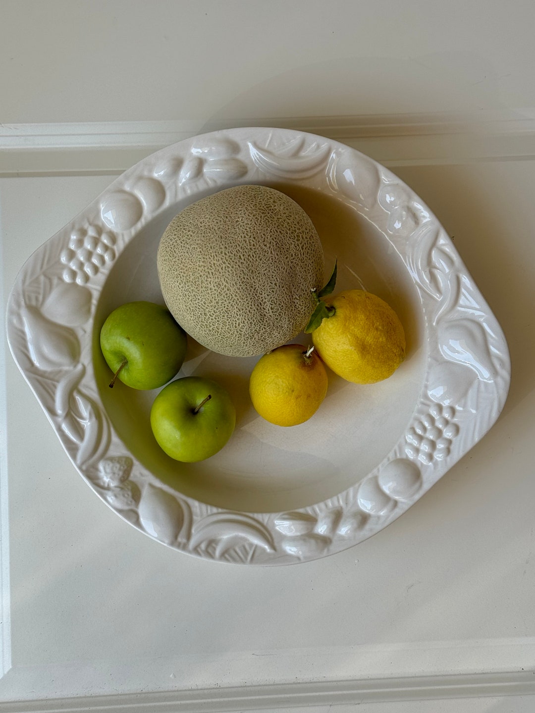 Vintage White Ceramic Fruit Bowl Made in Japan Kitchen Bowl Studio Nova ...