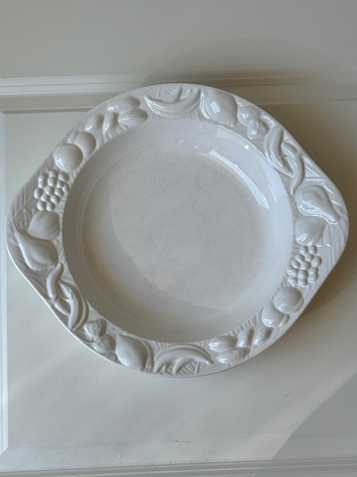 Vintage White Ceramic Fruit Bowl Made in Japan Kitchen Bowl Studio Nova ...