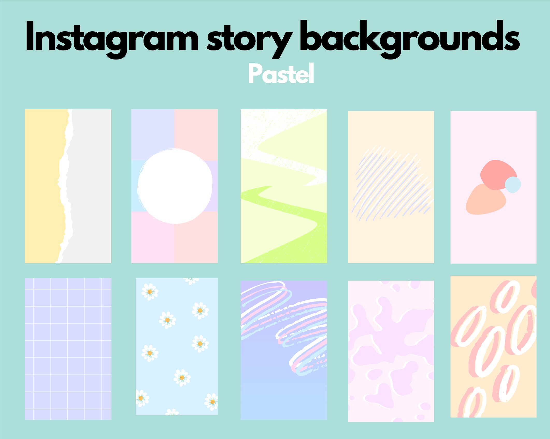 10 Instagram Story Backgrounds Blank Insta Backgrounds | Etsy