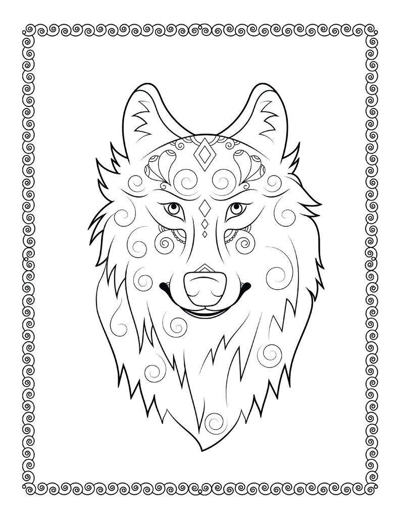 X5 Mindful Mandalas Wolf - Etsy