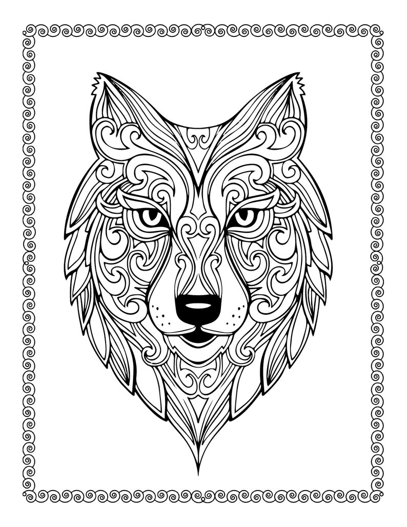 X5 Mindful Mandalas Wolf - Etsy