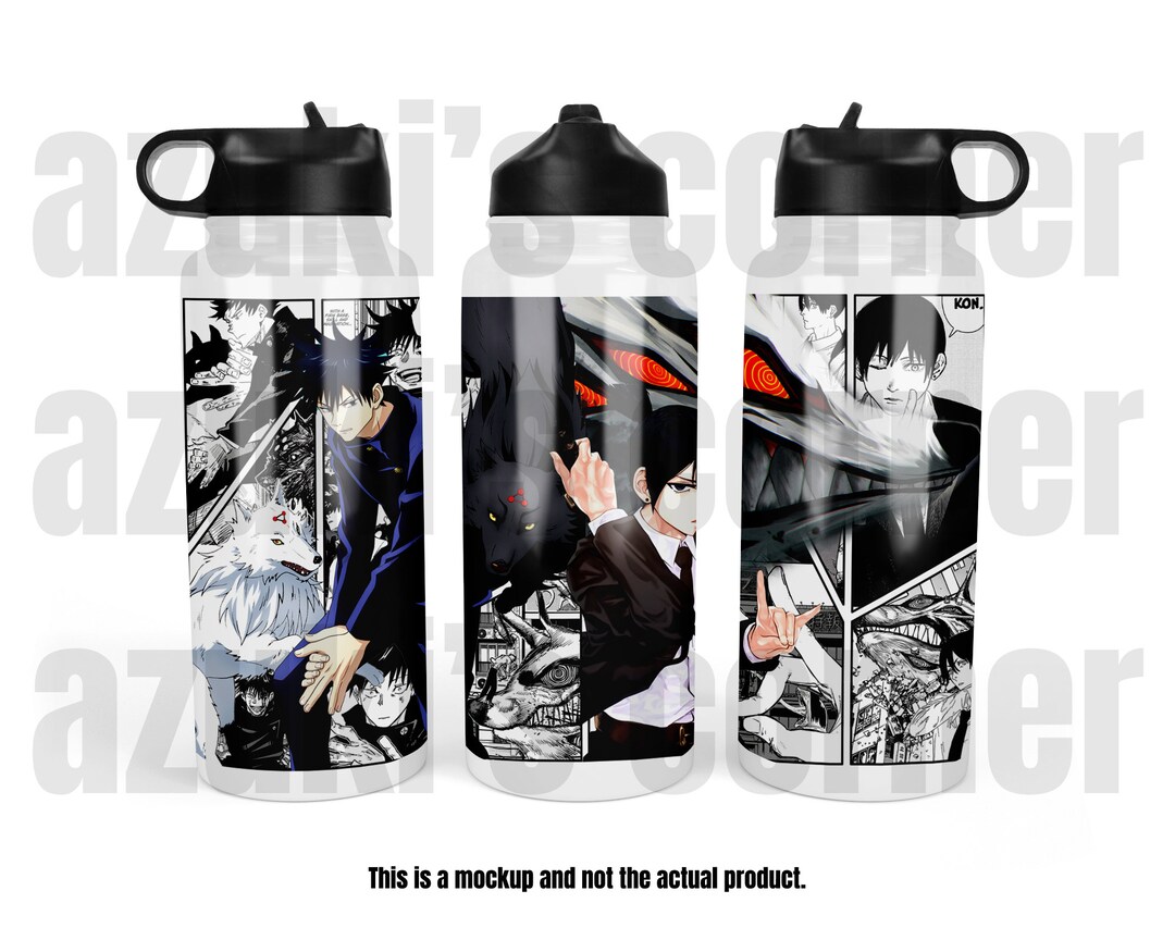 Anime Water Bottle, Anime Canteen Tumbler, Anime Cup, Manga Panel ...