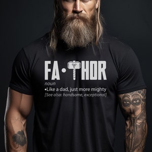 Fa-thor Fathor Thor Viking T-shirt | Men's Viking Themed Shirt | Norse ...