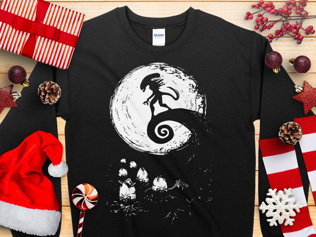 Alien Nightmare Christmas Jumper Sweater Men's & Women's Novelty Funny ...