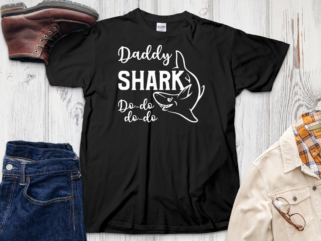 Daddy Shark Do Do Do T-shirt, Fun Daddy Shark Graphic Tee, Novelty ...