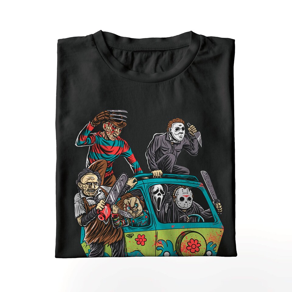 Horror Movie Mystery Machine Halloween T-Shirt sold by sunshine | SKU ...