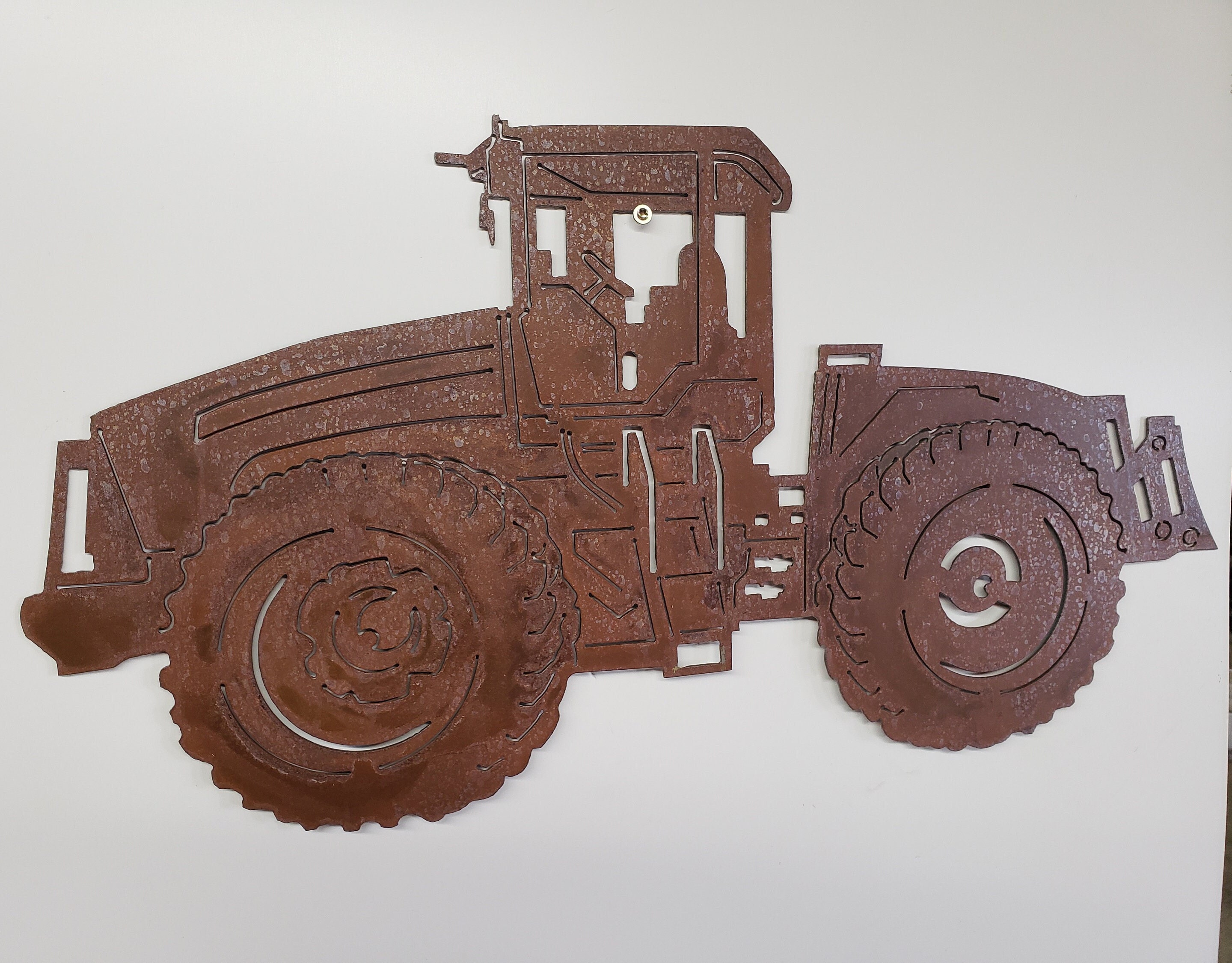 Rusty Steiger Tractor Metal Wall Art - Etsy