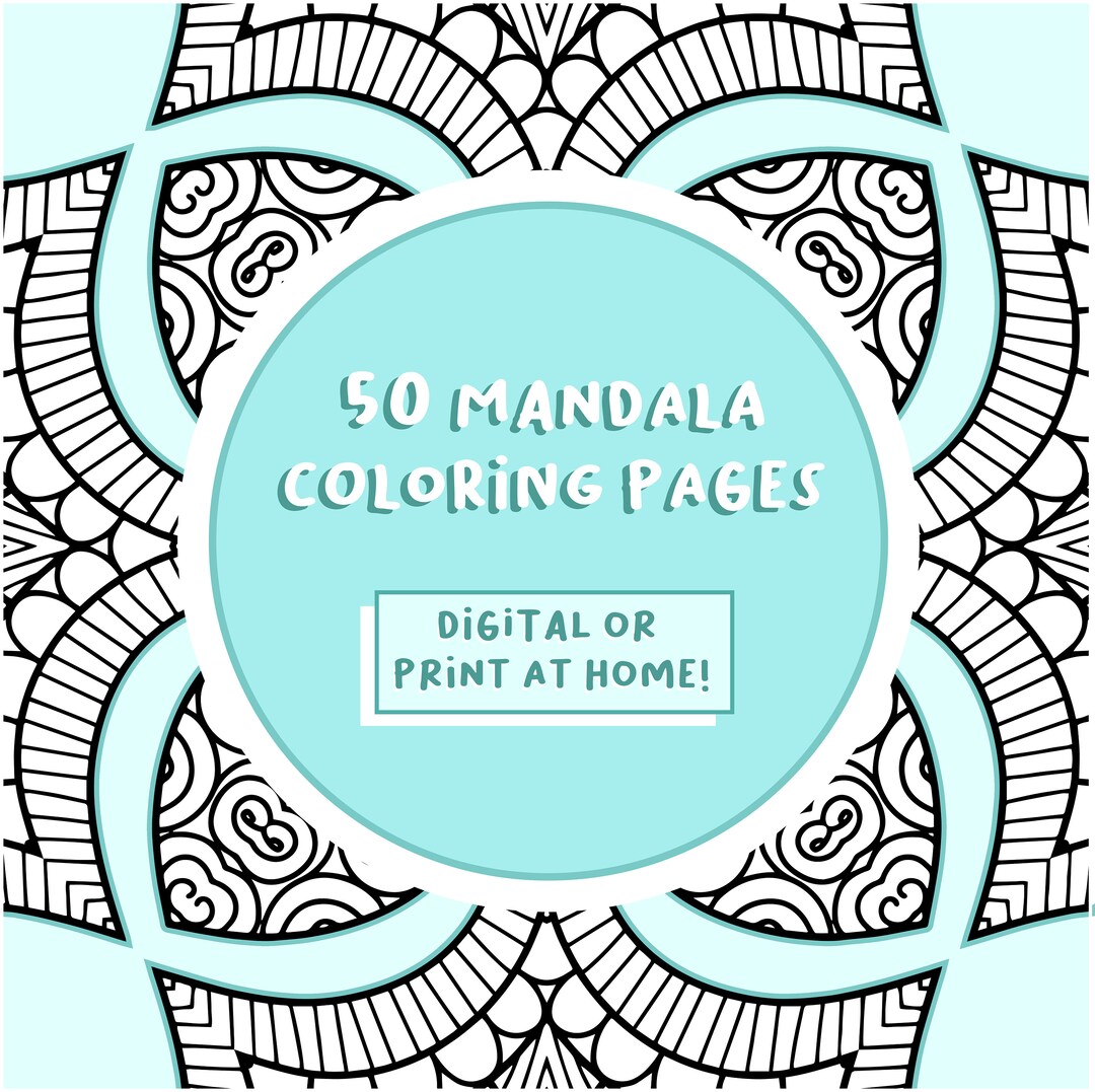 50 Mandala Coloring Pages - Etsy