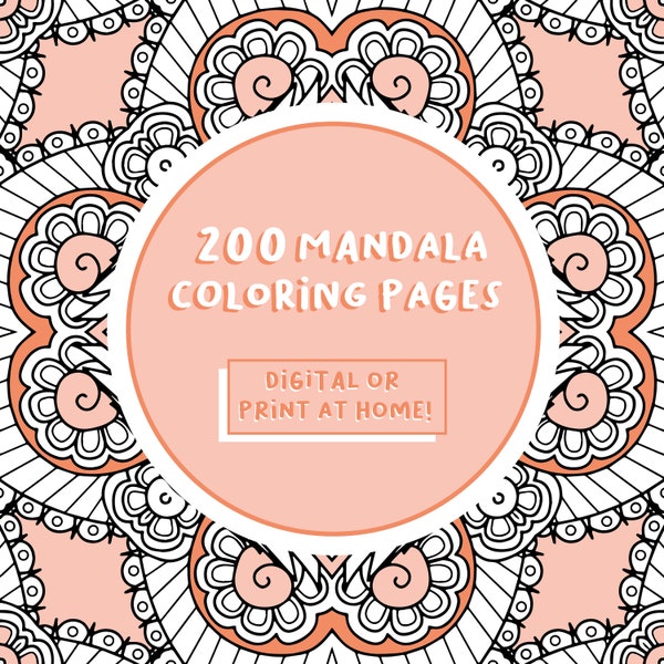 Mandala Coloring Pages - Etsy