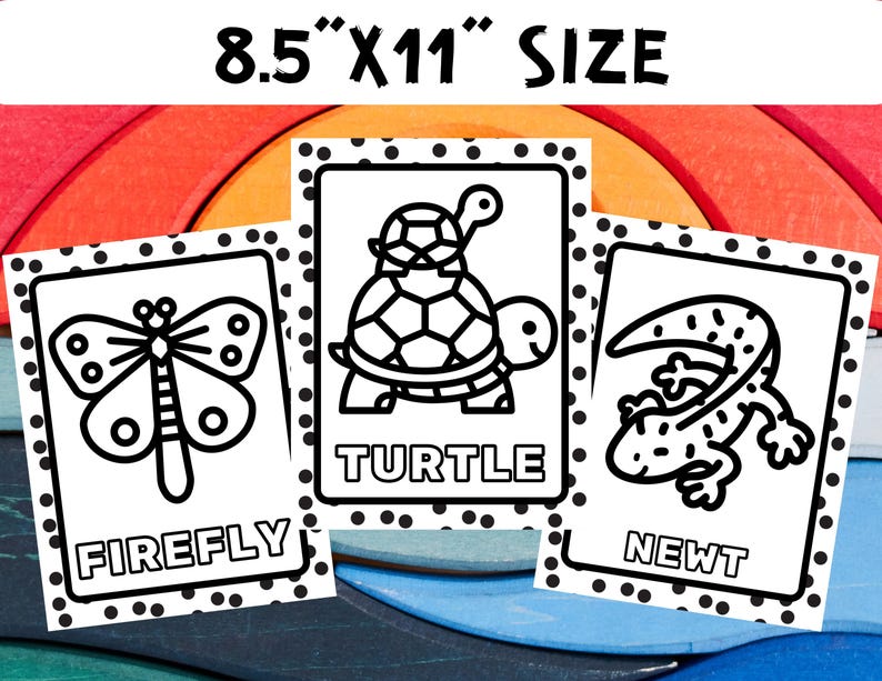 ABC Animals Coloring Book Printable Pages - Etsy