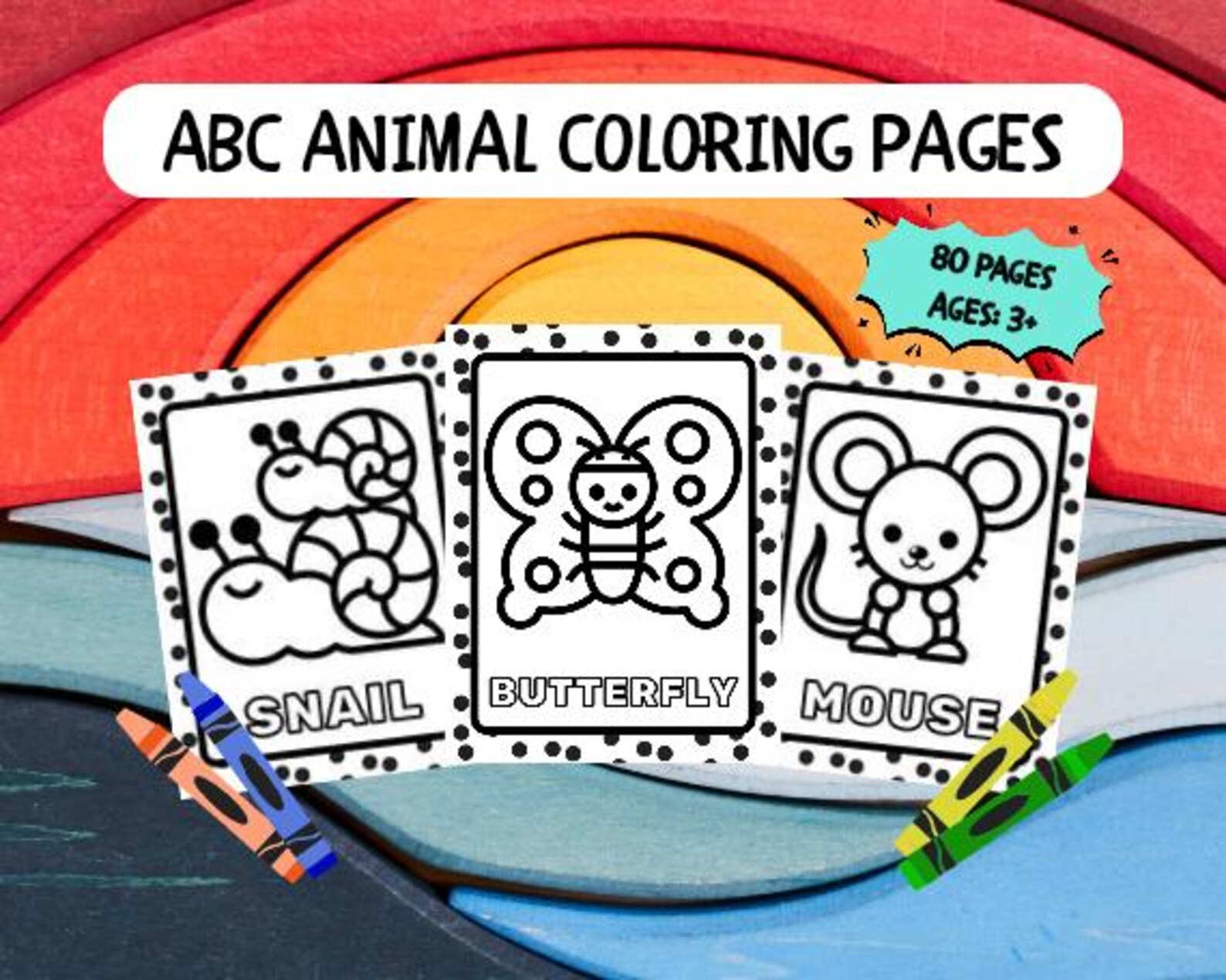 ABC Animals Coloring Book Printable Pages - Etsy