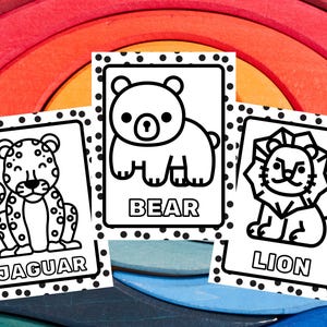 ABC Animals Coloring Book Printable Pages - Etsy