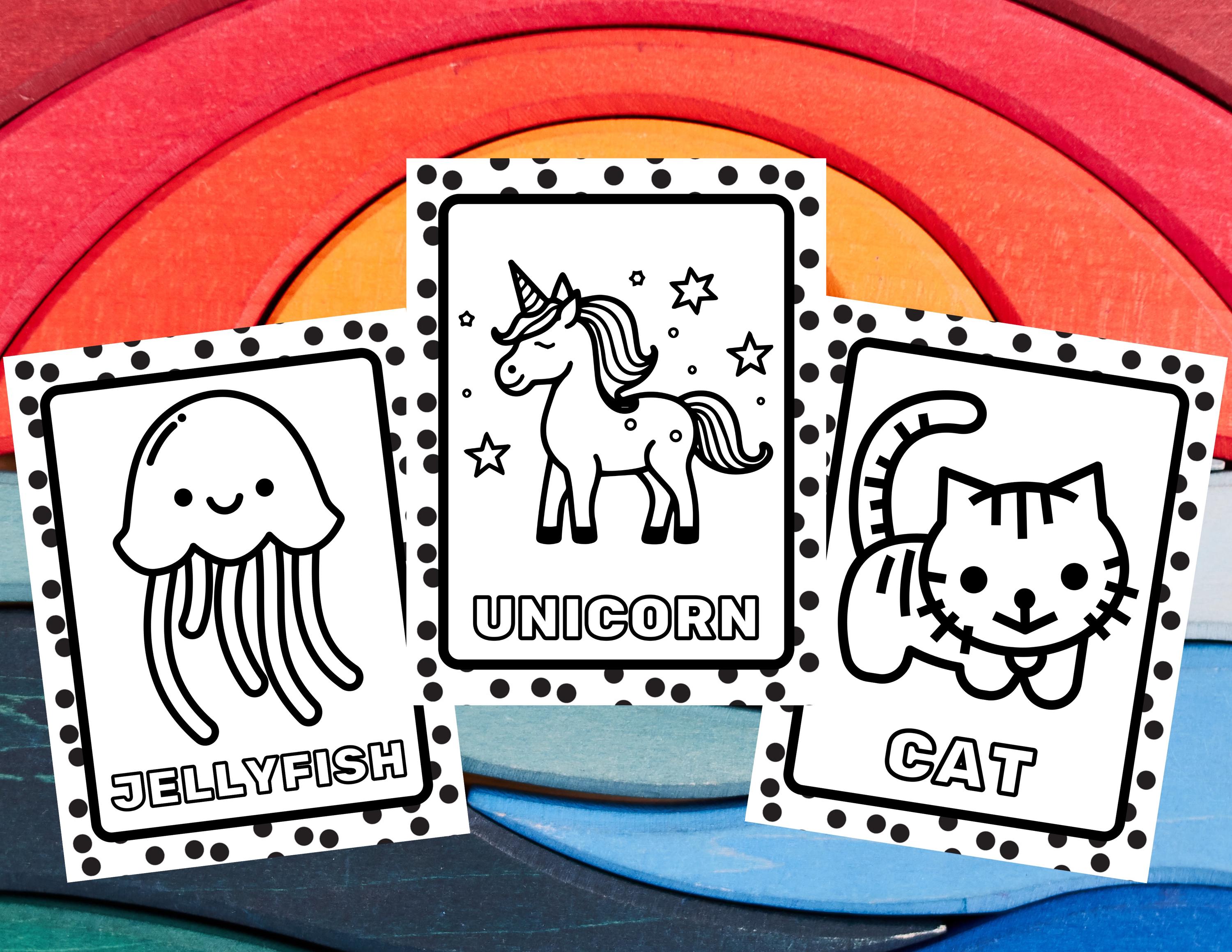 ABC Animals Coloring Book Printable Pages - Etsy