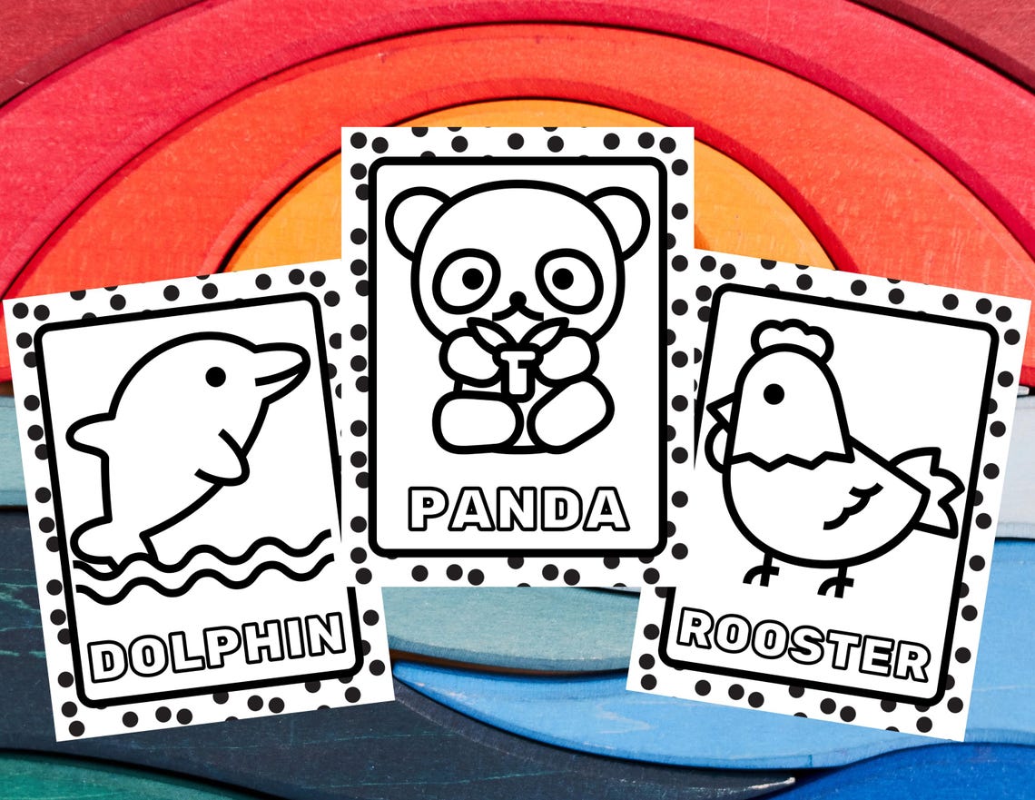 ABC Animals Coloring Book Printable Pages - Etsy