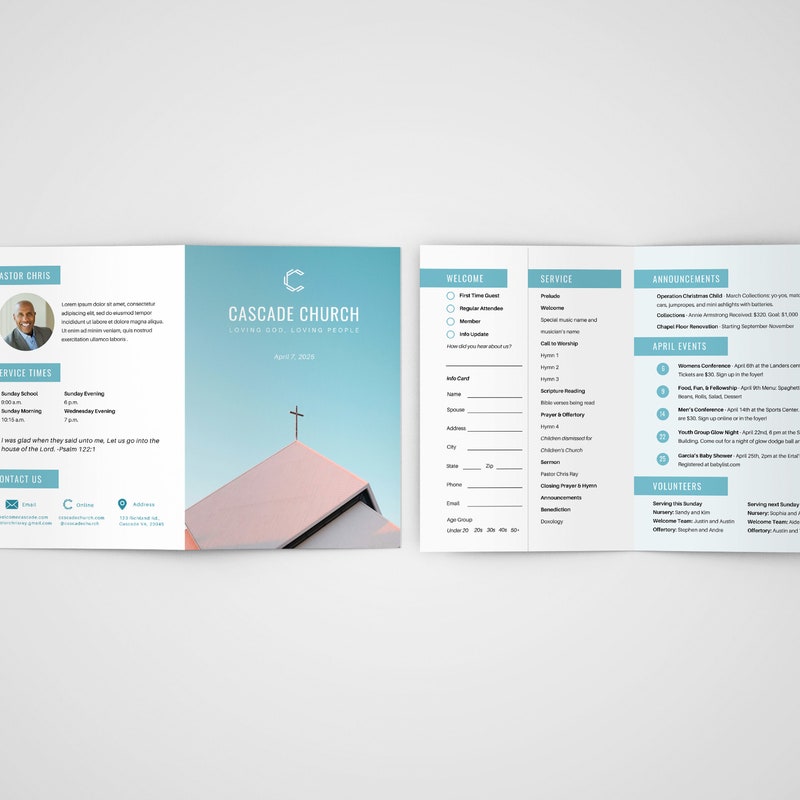 Church Anniversary Bulletin Cover - Etsy