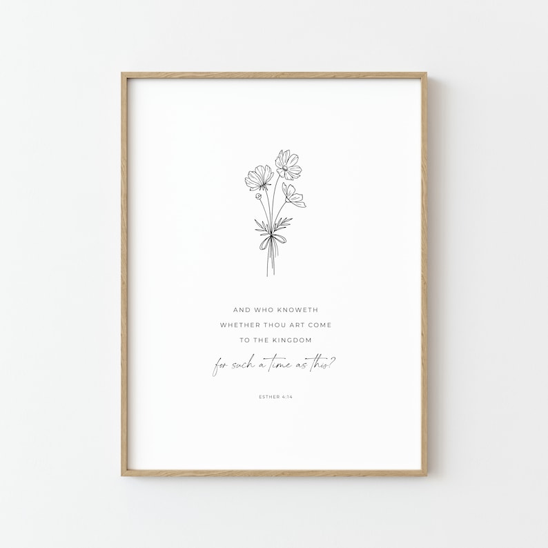 Esther 4:14 | for Such a Time as This | Modern Bible Verse Print ...