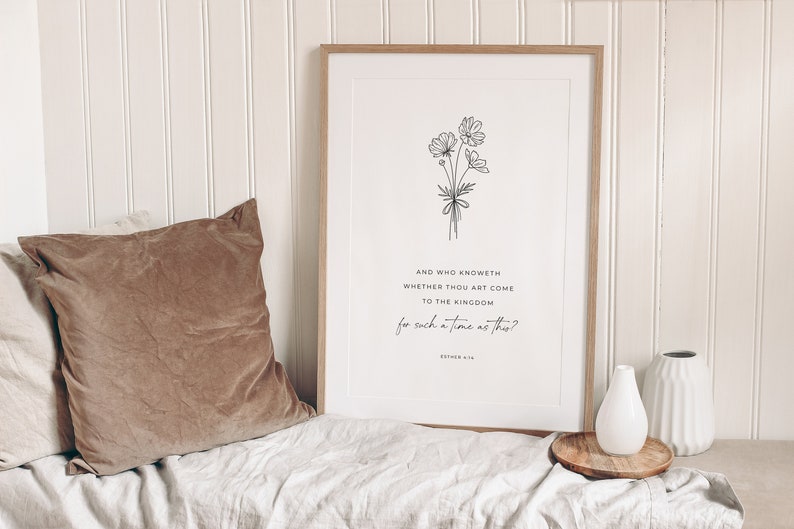Esther 4:14 | for Such a Time as This | Modern Bible Verse Print ...