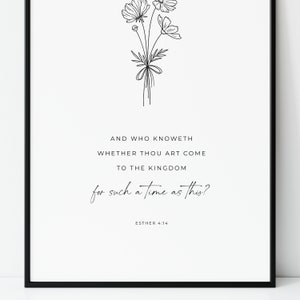 Esther 4:14 | for Such a Time as This | Modern Bible Verse Print ...