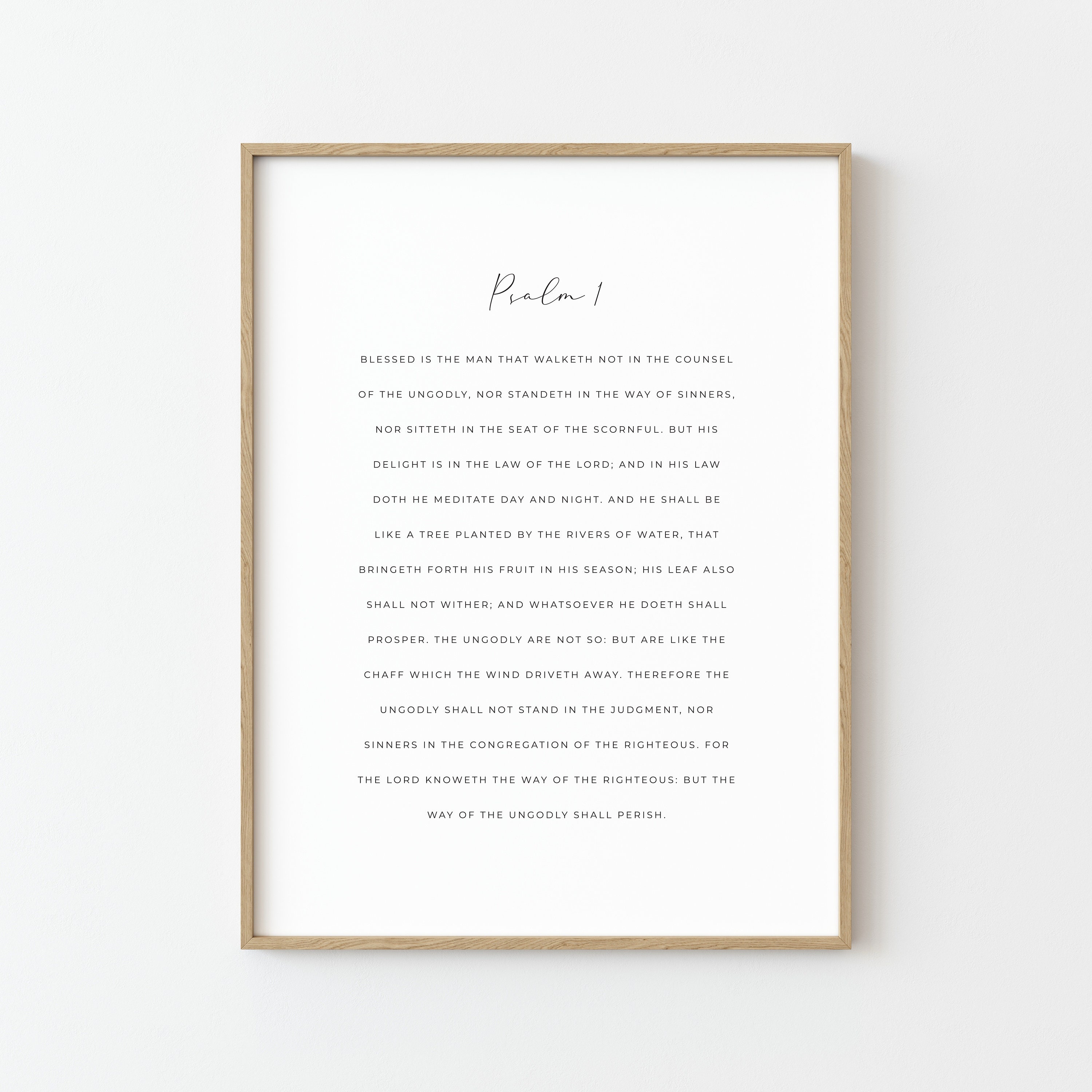 Psalm 1 Printable Download 8x10 KJV Bible Verse Print - Etsy