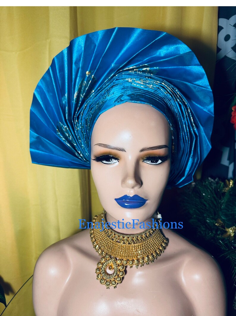 Sego Auto Gele | Nigerian Pre-styled Gele Headtie | Ready-to-wear Gele ...