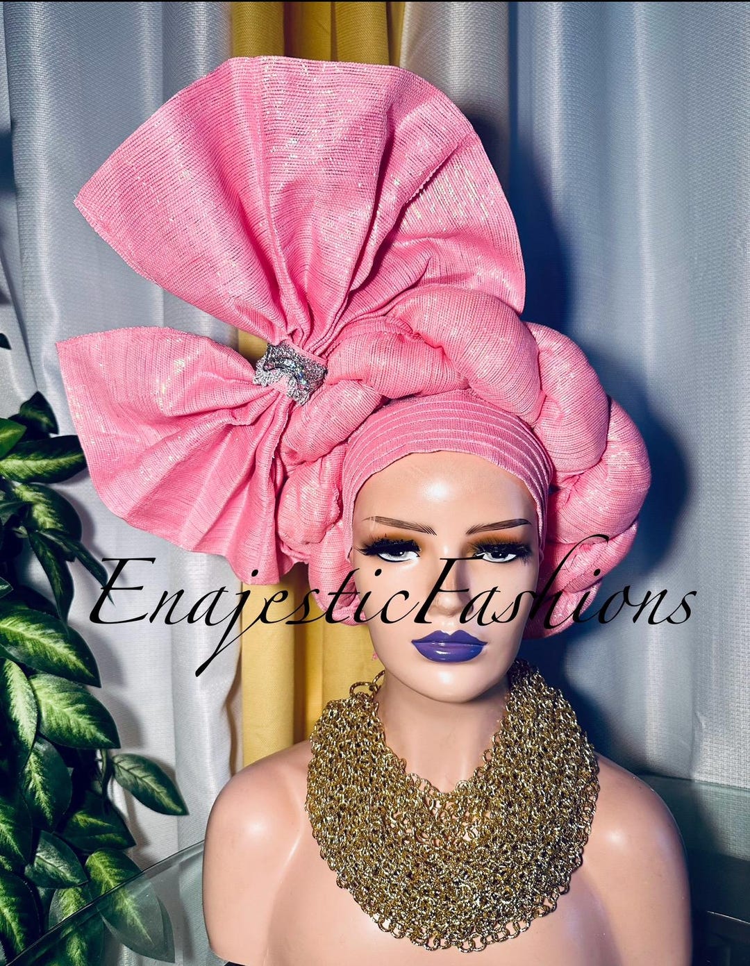 Aso Oke Pre-tied Gele/ African Auto Gele Headtie | Ready-made Gele ...