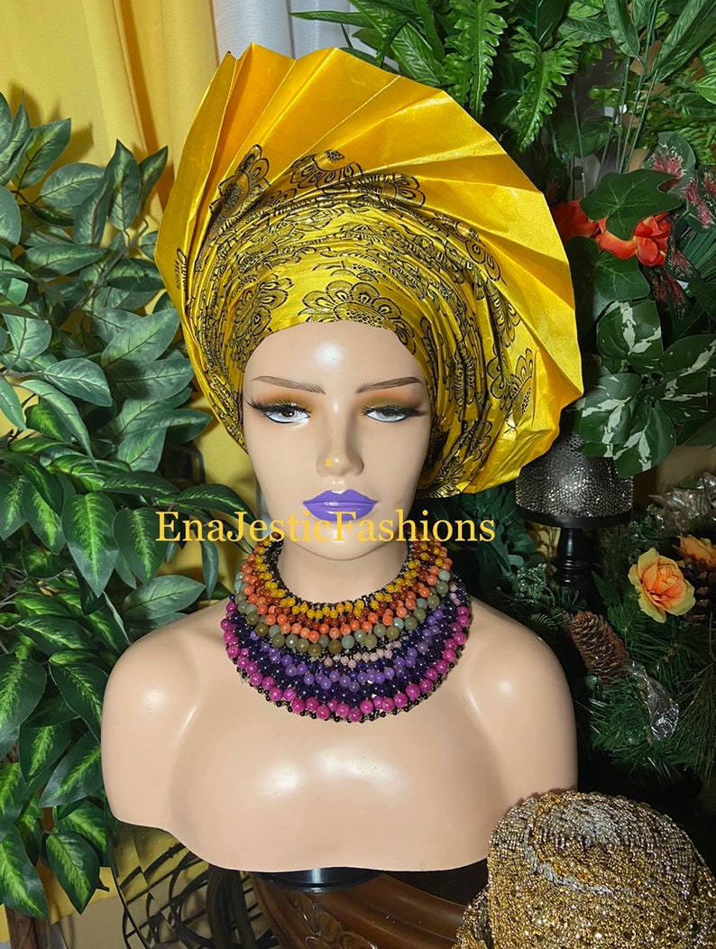 Sego Auto Gele Nigerian Pre-styled Gele Headtie - Etsy