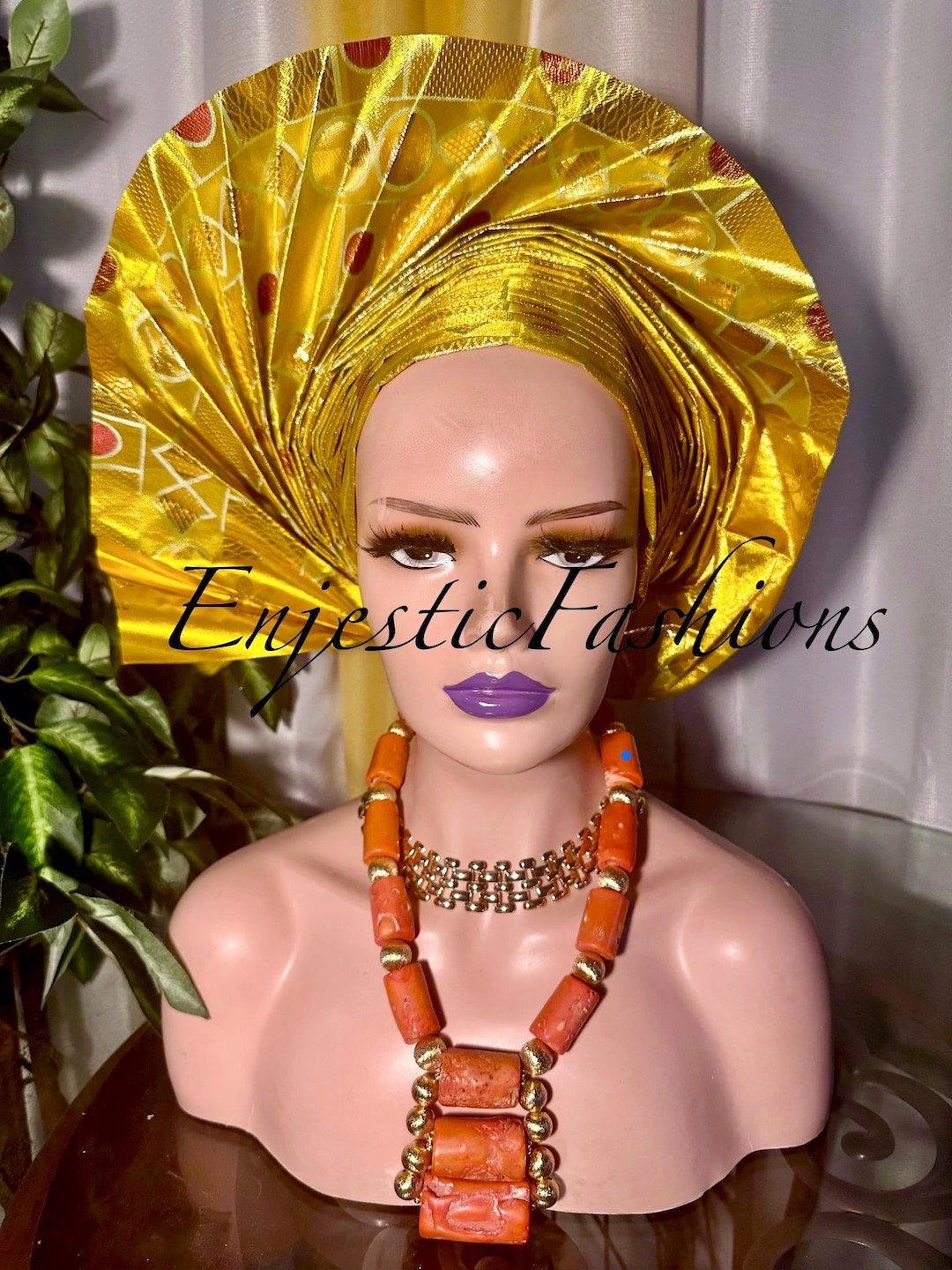 Sego Auto Gele | Nigerian Pre-styled Gele Headtie | Ready-to-wear Gele ...