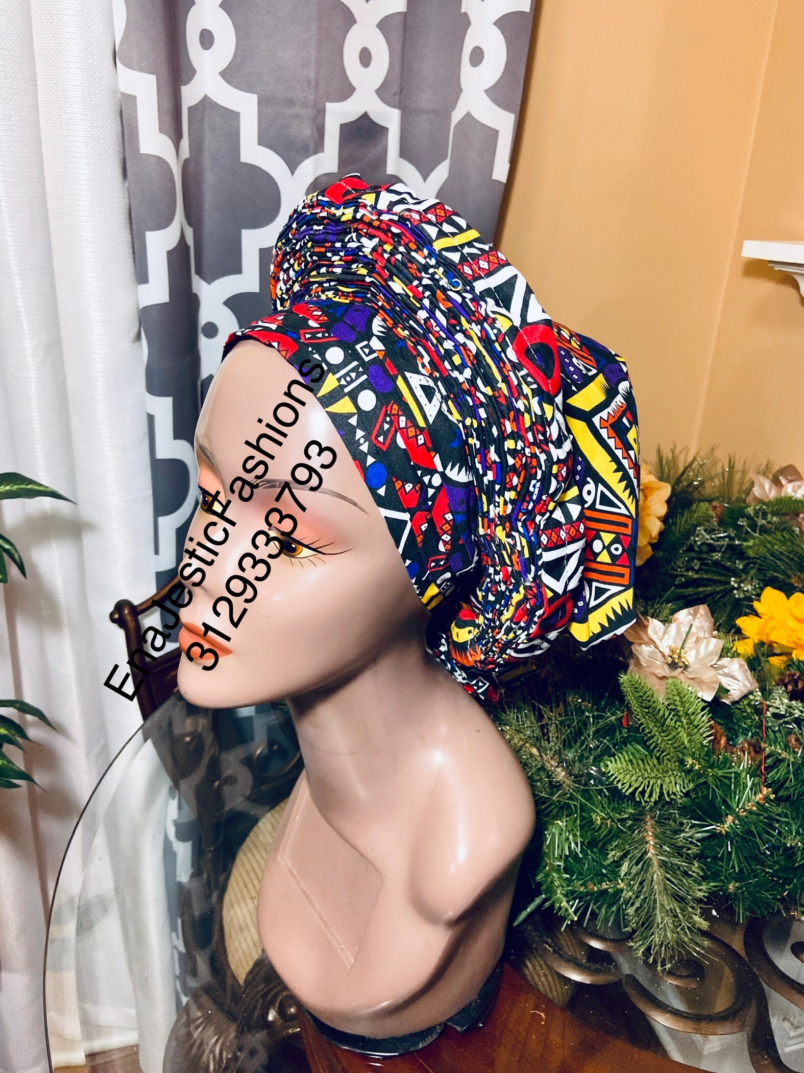 Wakanda. Ankara Pre-styled Gele Nigerian Auto Gele Headband Breathable ...