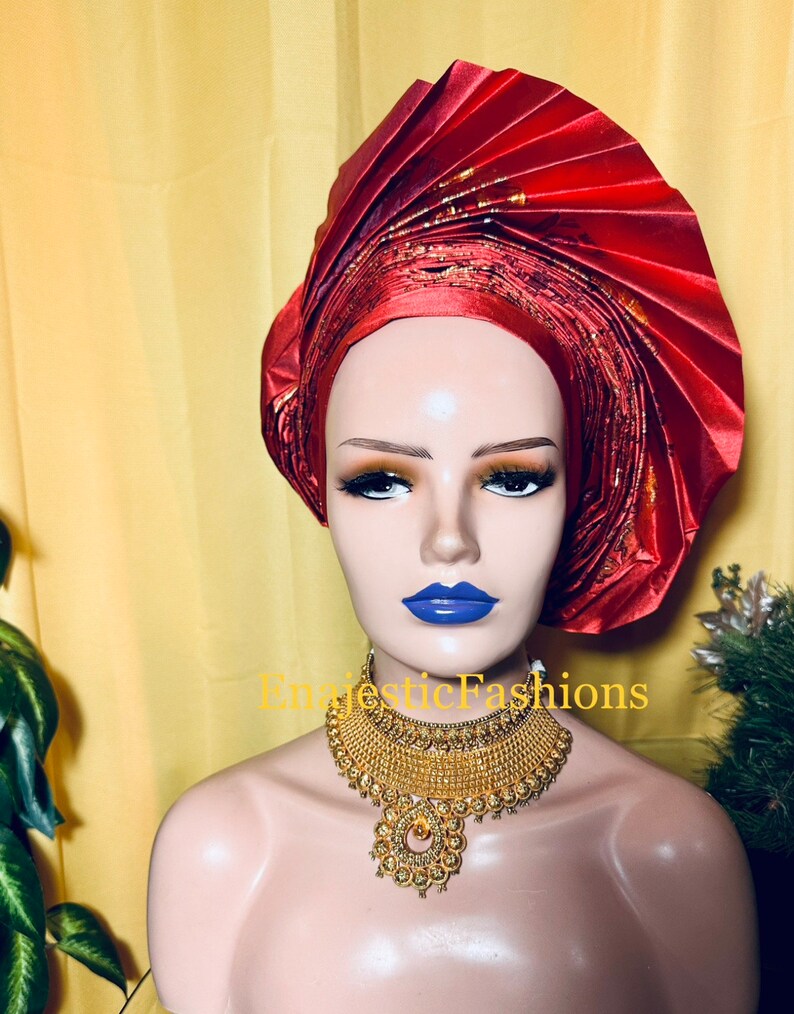 Sego Auto Gele | Nigerian Pre-styled Gele Headtie | Ready-to-wear Gele ...