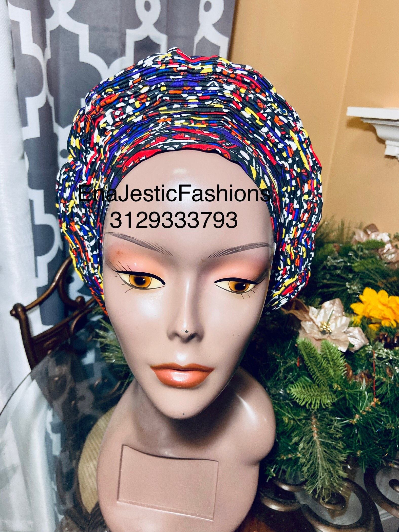 Wakanda. Ankara Pre-styled Gele Nigerian Auto Gele Headband Breathable ...