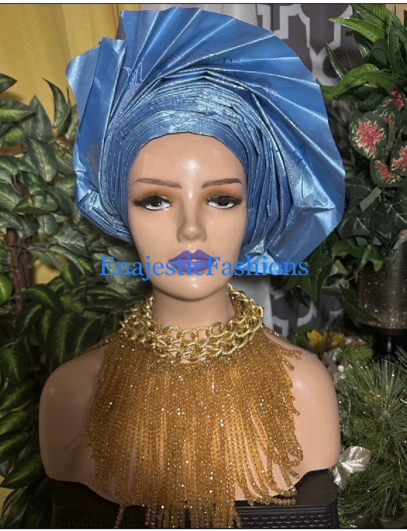 Sego Auto Gele | Nigerian Pre-styled Gele Headtie | Ready-to-wear Gele ...