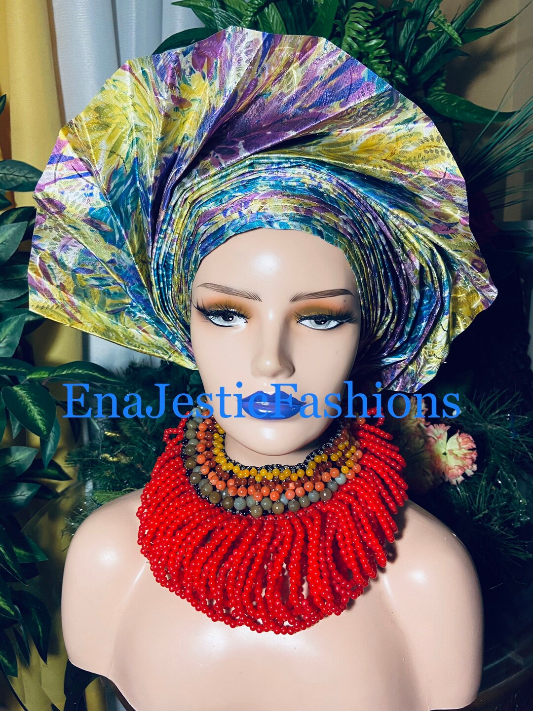 Sego Auto Gele | Nigerian Pre-styled Gele Headtie | Ready-to-wear Gele ...