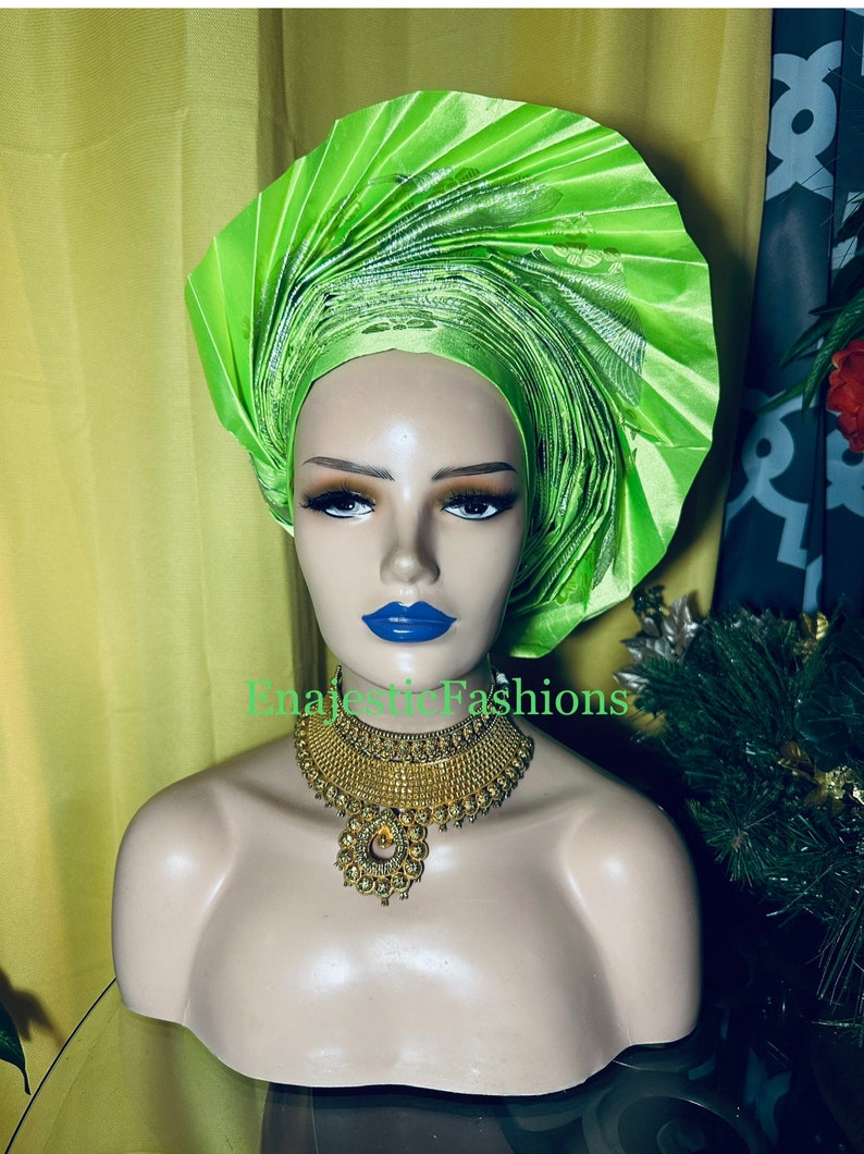 Sego Auto Gele | Nigerian Pre-styled Gele Headtie | Ready-to-wear Gele ...