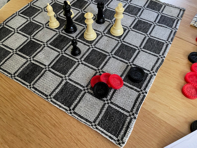 Handwoven Cloth Chess and Checker Boards and Kerchief Cotton - Etsy