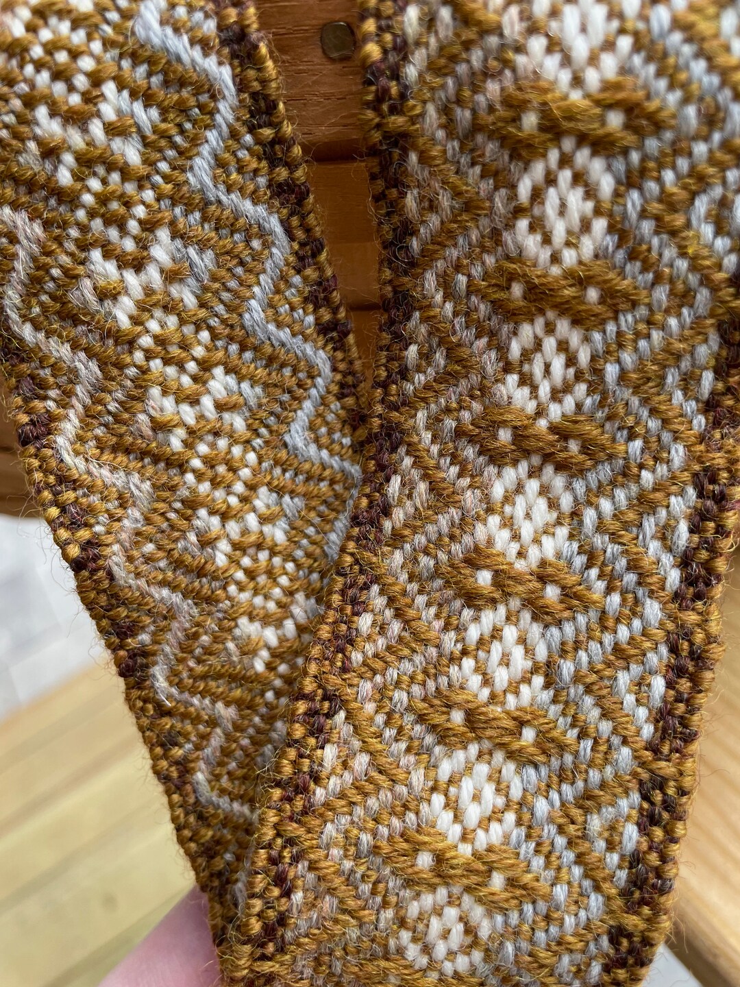 Fancy Wool Trim Cinnamon Colorway Narrow Tape 1 7/8 100% Wool Pre ...