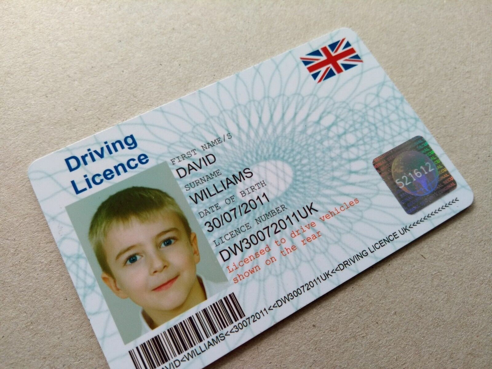 Novelty Personalised Kids Children's Driving Licence Ideal - Etsy UK