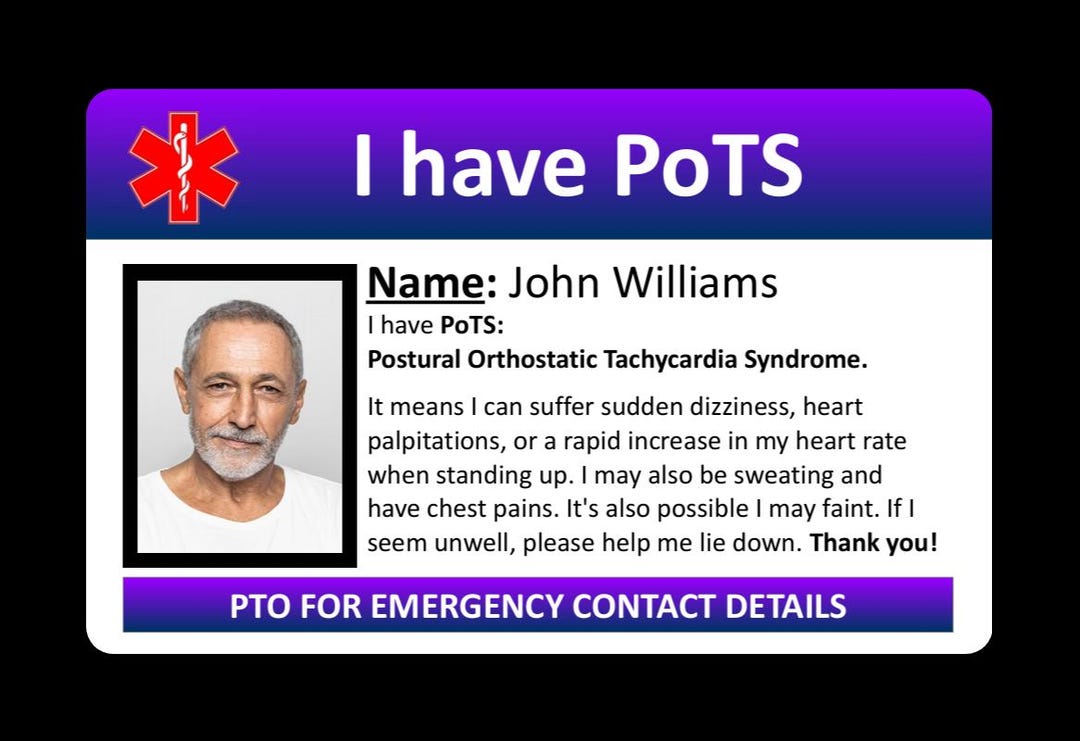 Pots Postural Orthostatic Tachycardia Syndrome Awareness Emergency ...