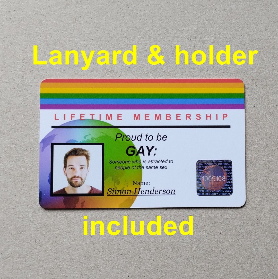 LGBTQIA Personalised Gay Pride ID Card All Genders Available Hologram ...