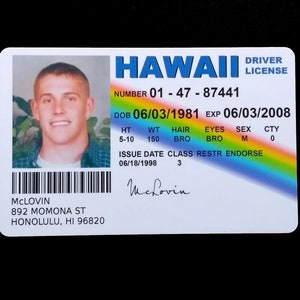 Personalized Mclovin Id - Etsy UK