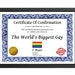World's Biggest Gay Certificate Confirmation Award Rude Novelty Gift ...