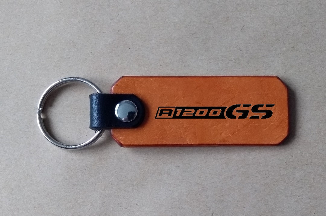 BMW R1200 GS Logo Motorcycle Bike Hand Made Laser Engraved Leather Key ...