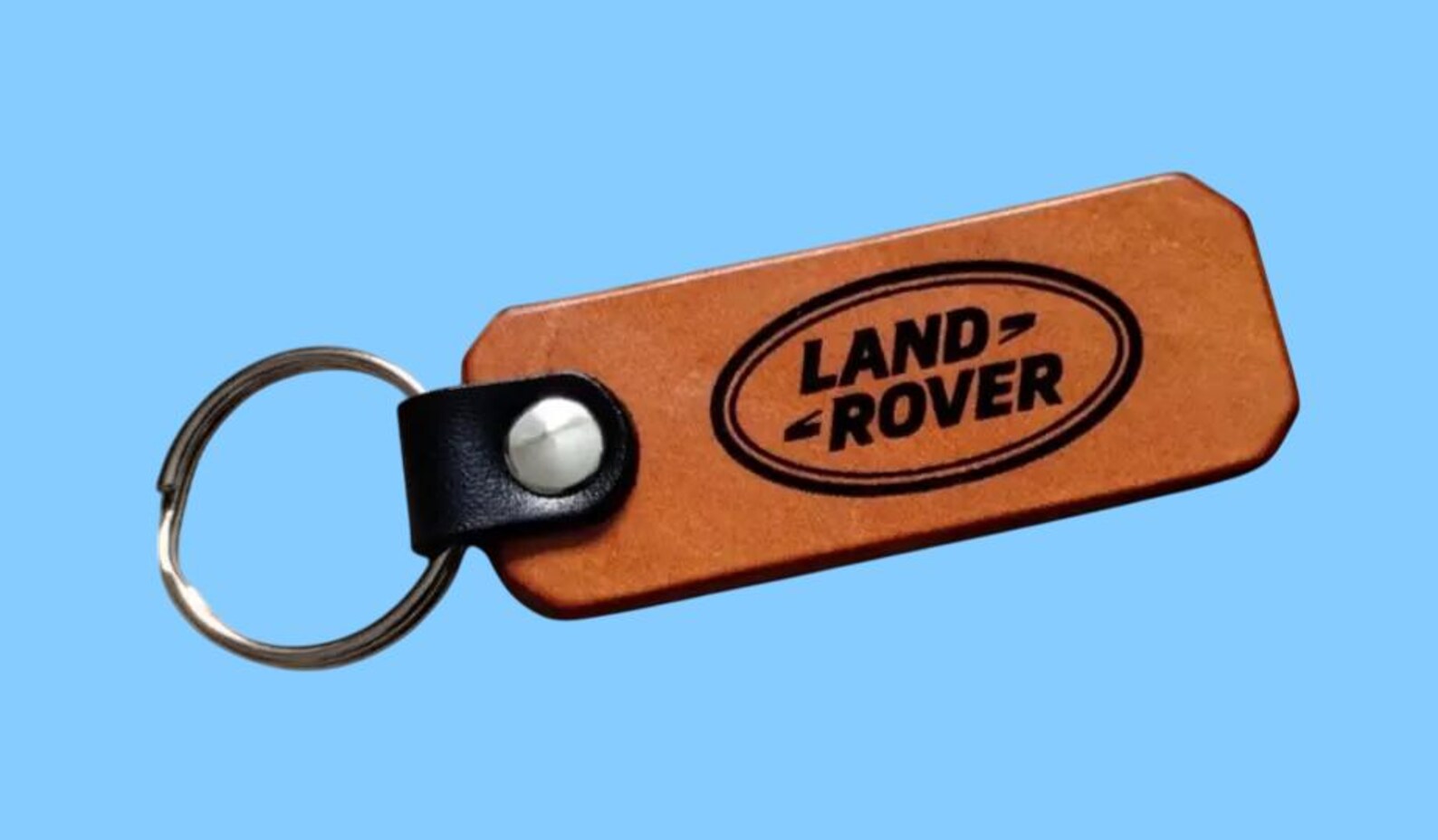 Land Rover Hand Made Laser Engraved Leather Key Fob Keyring Over 3mm ...