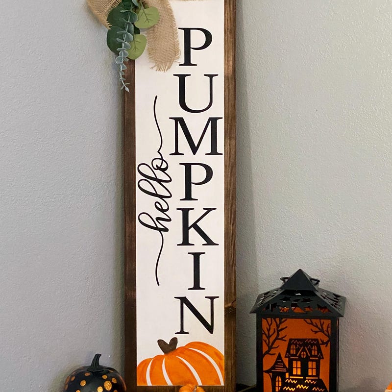 Hello Pumpkin Sign - Etsy
