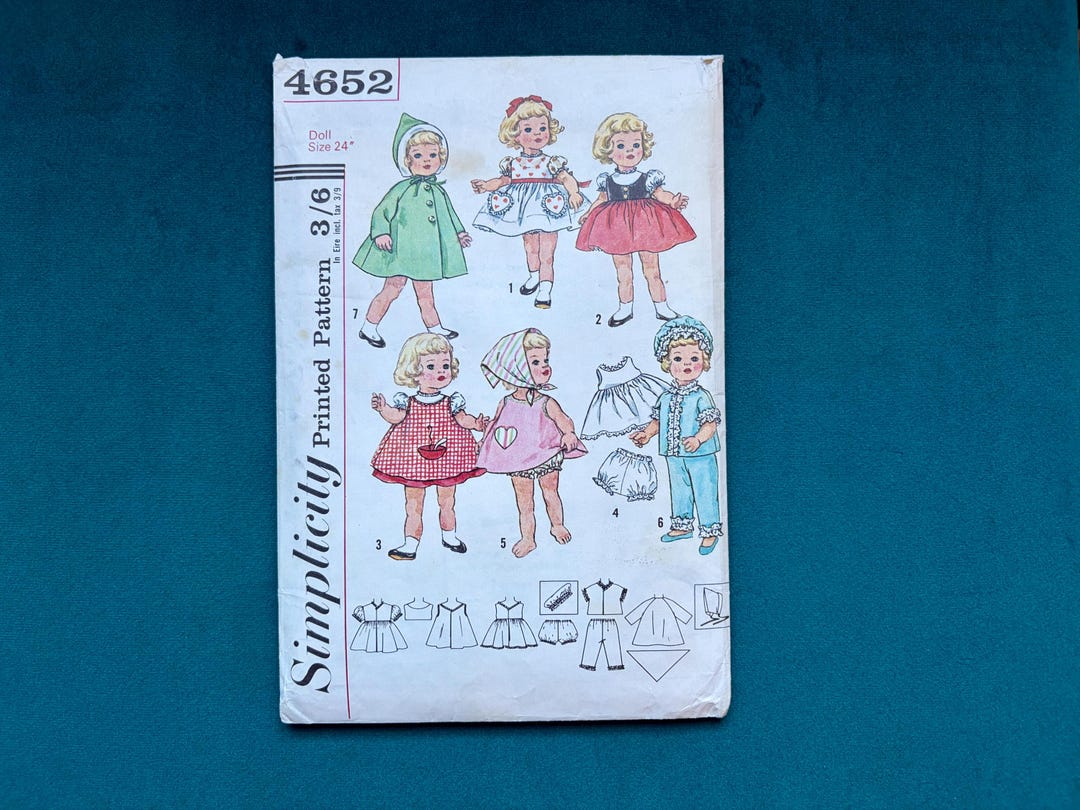Original Simplicity 24' Dolls Clothes Sewing Pattern - Etsy