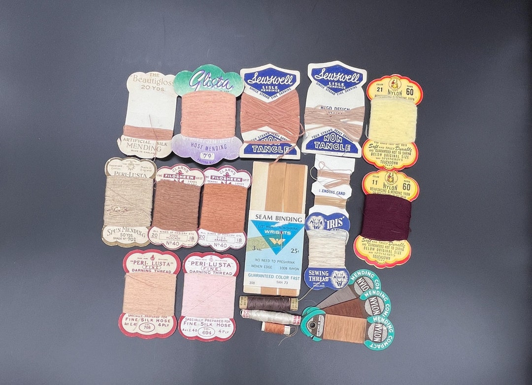 Vintage 1940s Stocking and Mending Threads - Etsy