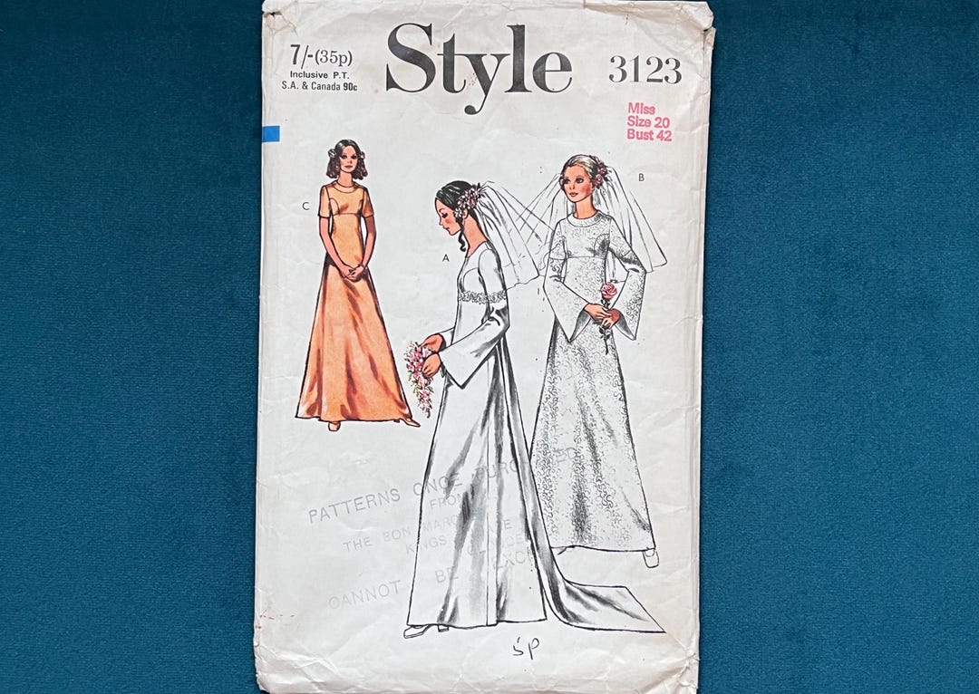 Vintage Style 3123 Wedding Dress Pattern - Etsy