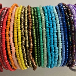 Seed Bead Bracelets | Stretch Bracelets | Stackable - Etsy