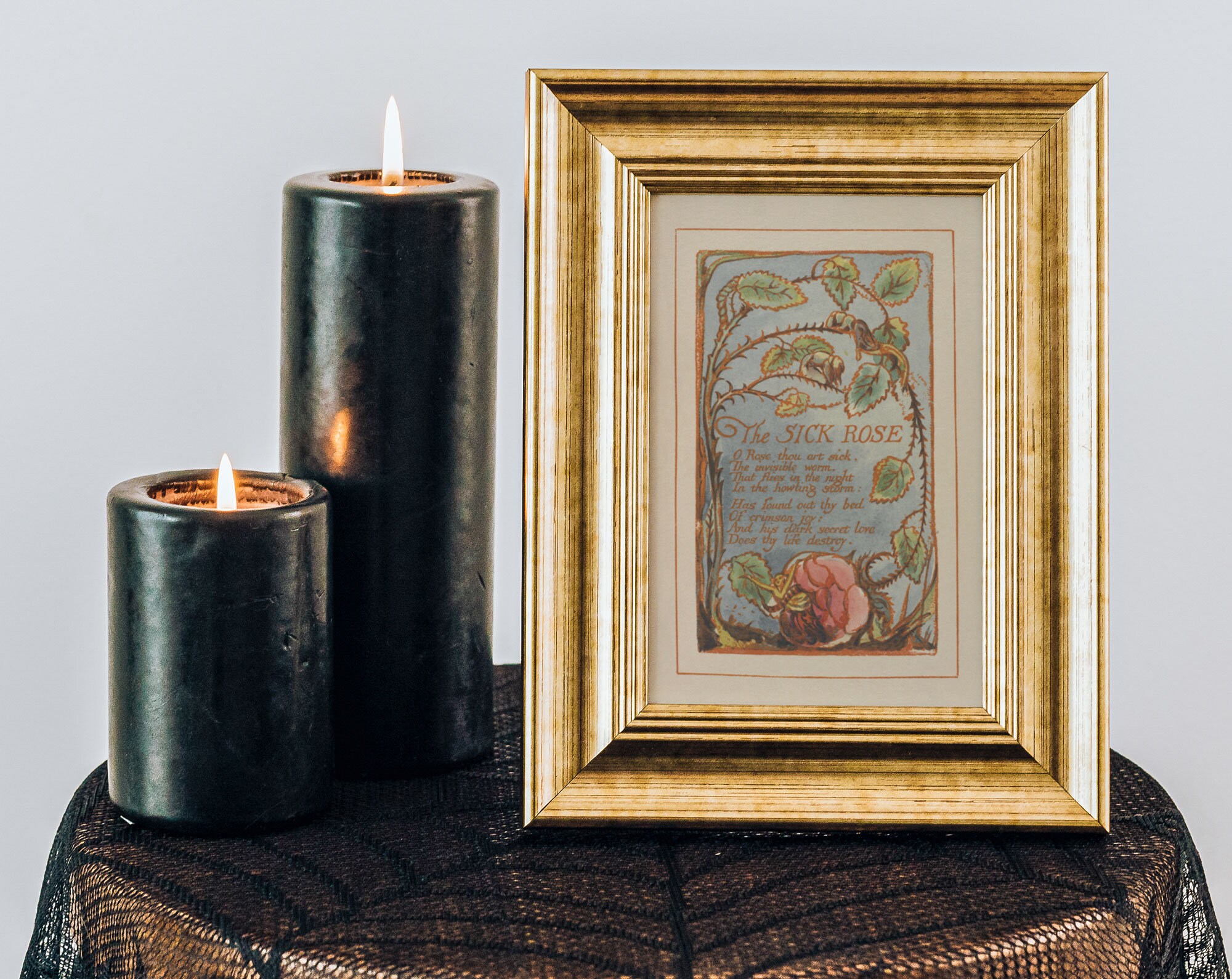 William Blake the Sick Rose. Reproduction Print From 18th Century ...