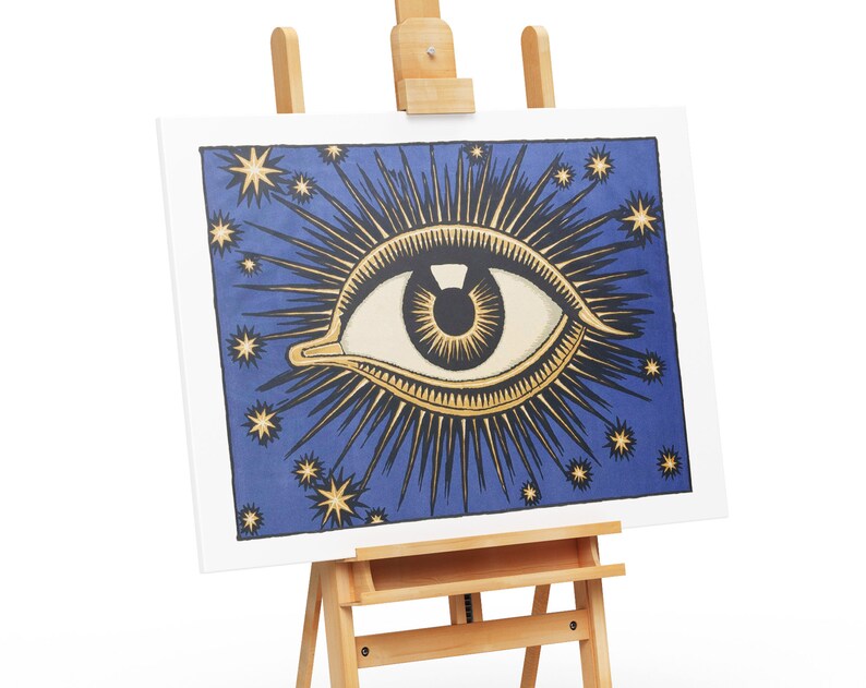 Art Nouveau Evil Eye Vintage Exhibition Poster Print, Celestial Eye ...
