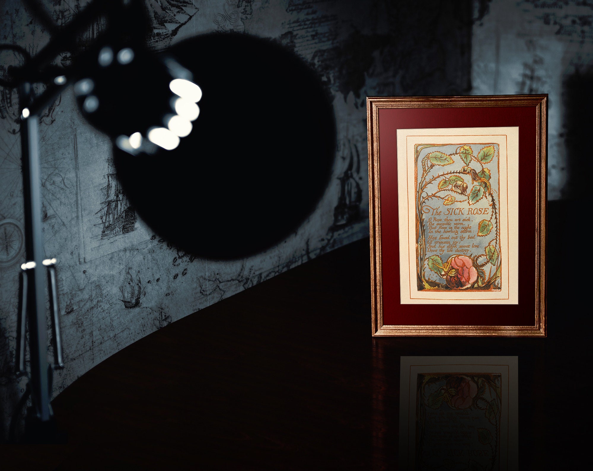 William Blake the Sick Rose. Reproduction Print From 18th - Etsy